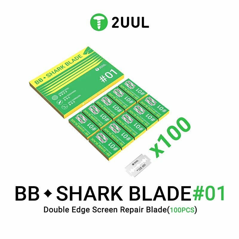 2UUL BB01 Shark No.01 Лезвия для ремонта экранов (100 шт.)