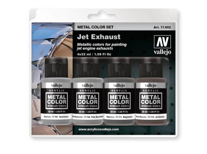 Набор красок Vallejo METAL COLOR SET: JET EXHAUST