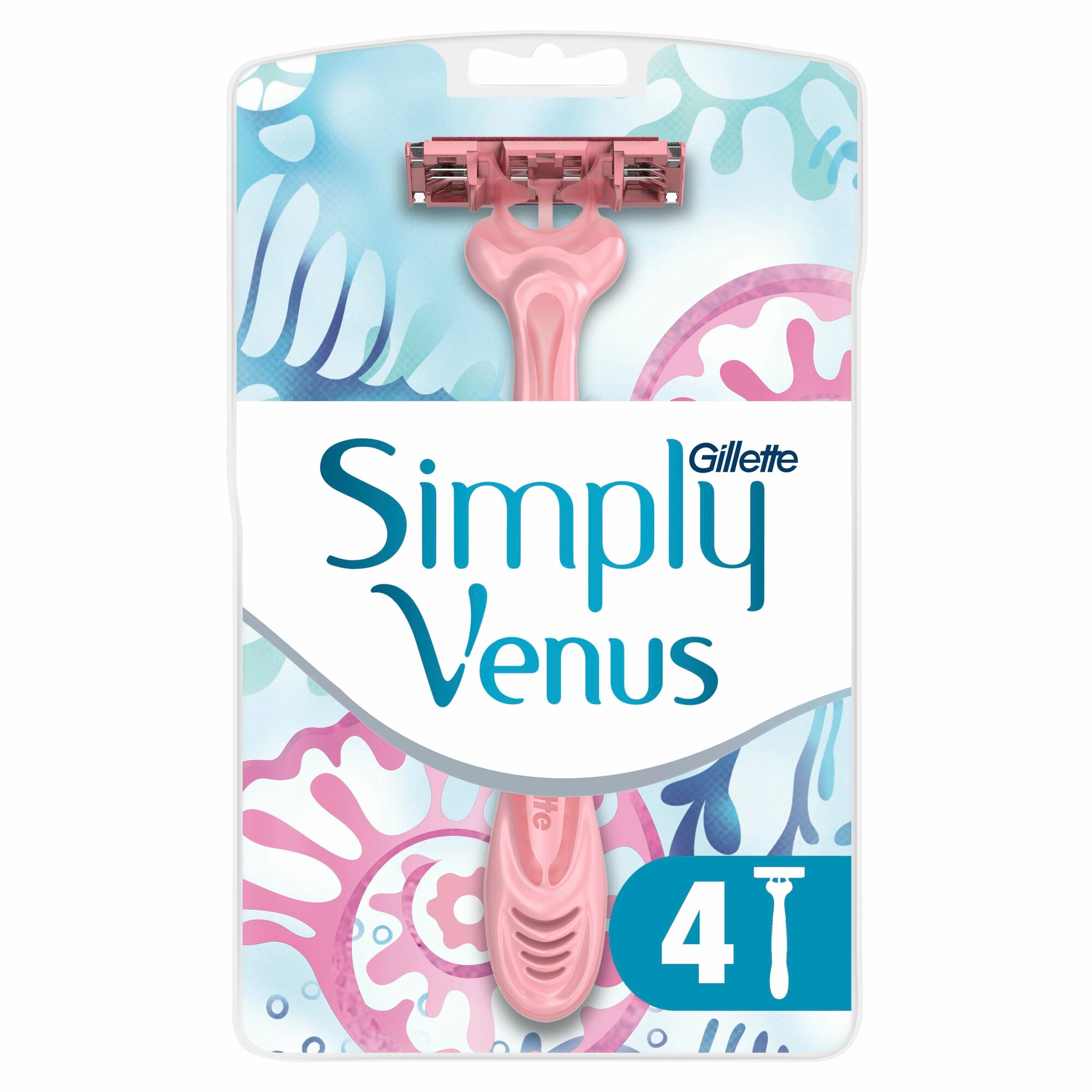 SIMPLY VENUS 3 Бритвы безопасные одноразовые 4шт