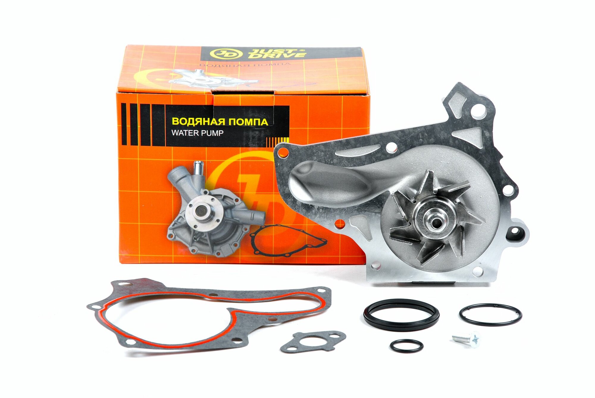 JUST DRIVE Насос водяного охлаждения (помпа) для TOYOTA Camry (4SFE/4SFI,3SFE,5SFE) 1.8,2.0,2.2 87-, Mark ll (4SFE/4SFI,5SFE) 1.8,2.2 96-, RAV4 (3SFE) 2.0 97-, Caldina (4SFE,3SFE) 1.8,2.0 96-, Harrier