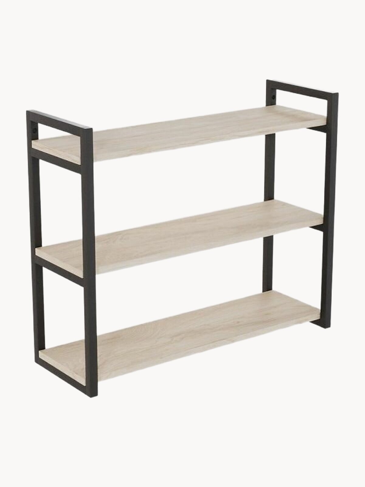 Полка IamLoft для кухни и гостиной, металл и ЛДСП, 3-х ярусная, дуб молочный, нагрузка до 50 килограмм