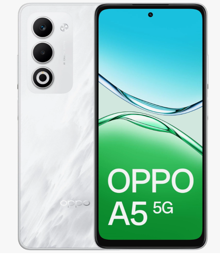Смартфон OPPO A5i Pro, Android 15, 8GB/128GB, аккумулятор 6000mAh, экран 6.67", белый, б/у, уценка