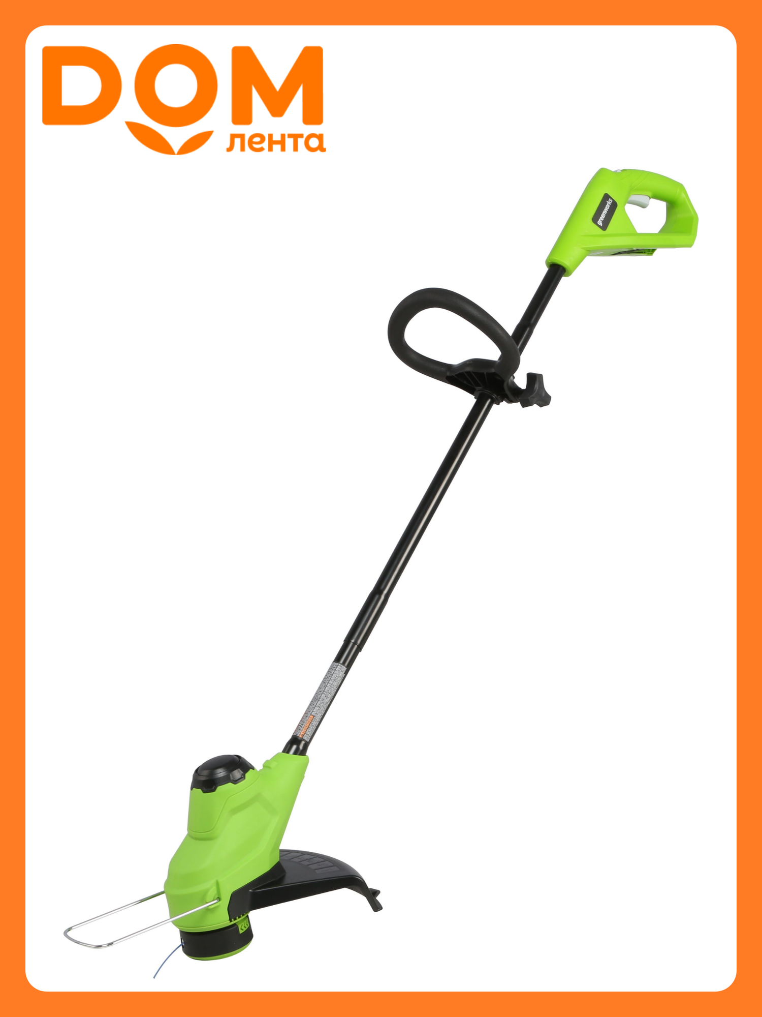 Триммер Greenworks G24LT25 2107207SA, Li-Ion аккумулятор, с зарядным устройством