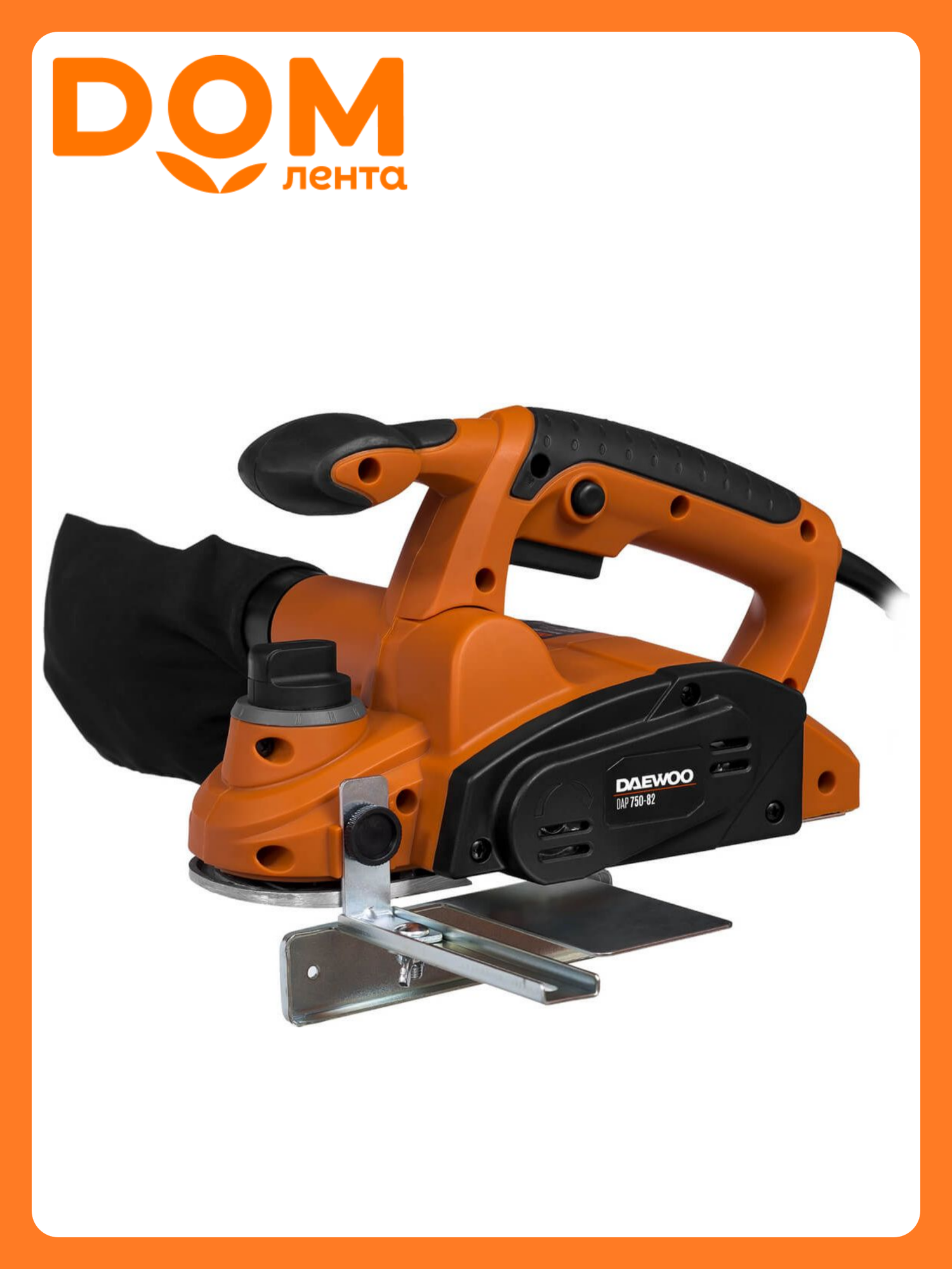 Рубанок DAEWOO DAP 750-82, электрический, плавная регулировка глубины строгания, 750Вт