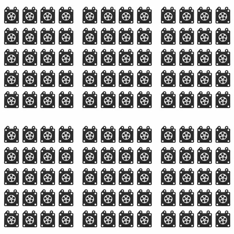 120 диафрагменных прокладок для ремонта и измерения карбюраторов бензопил типа 2500.