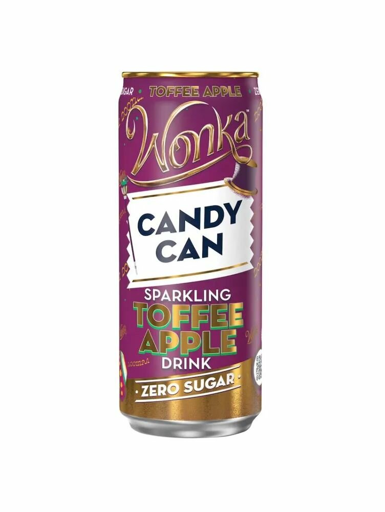 Газированный напиток Candy Can Wonka Toffee Apple / Карамельное яблоко 330 мл