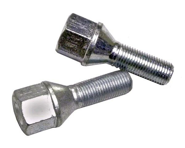 Болт колеса М14 х 1,5 конус L=28мм сфера облегч, цинк. черный