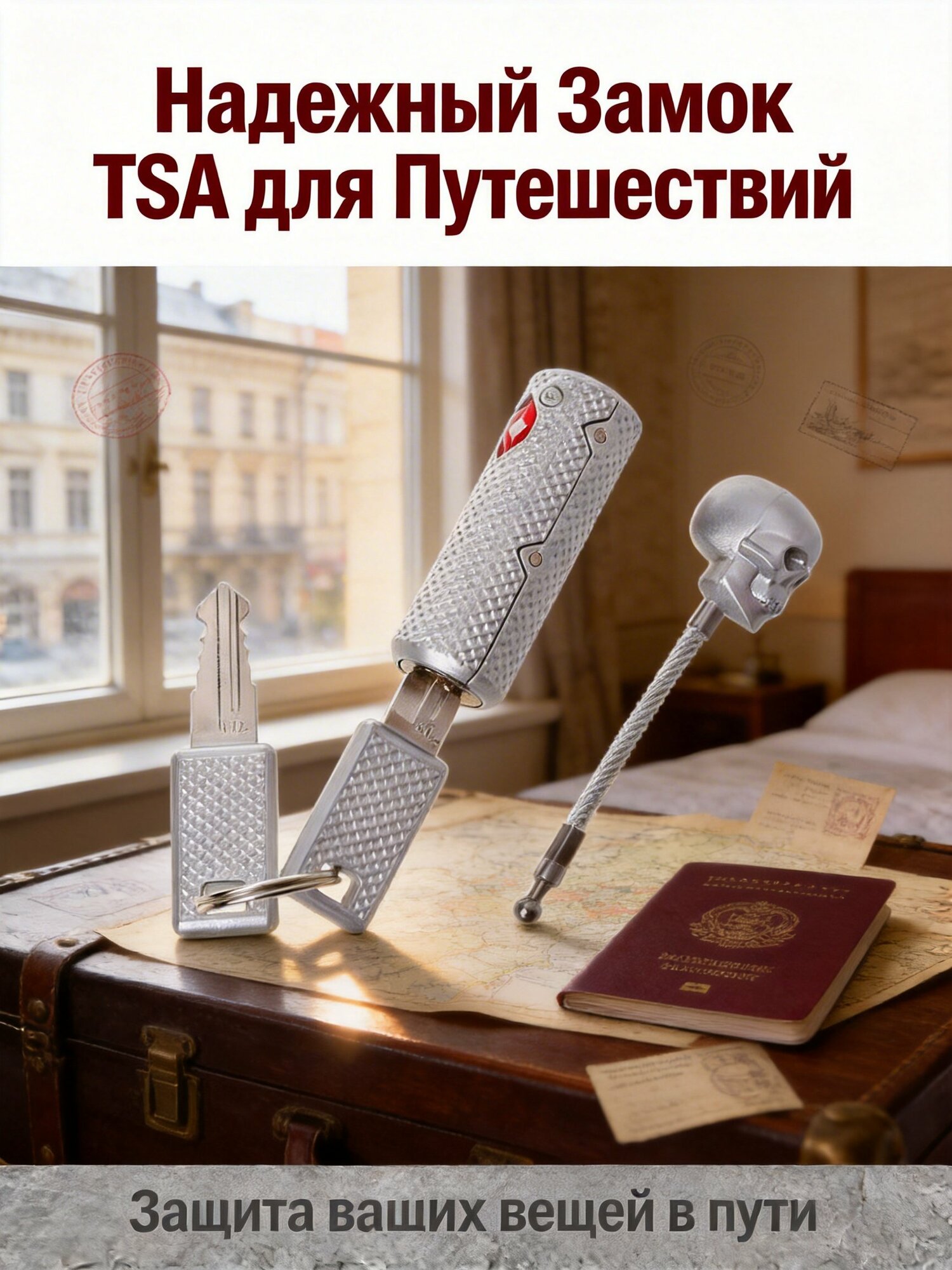 TSA замок с ключом для багажа, тросовый фиксатор для молний из цинкового сплава комплект с двумя ключами для чемодана и ручной клади