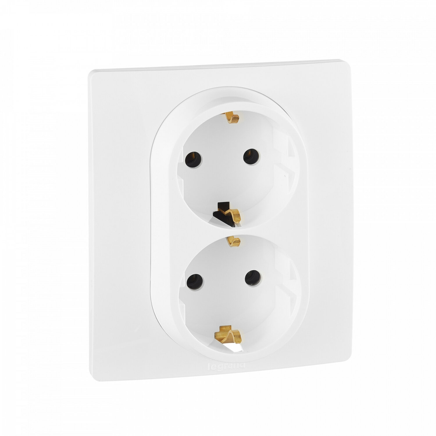 672223 Розетка 2X2К+З винты (в сборе) БЕЛ ETIKA*снят с поставок*