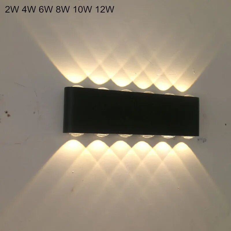 Настенный светильник LED черный/белый, 6W, 3000K, абажур белый