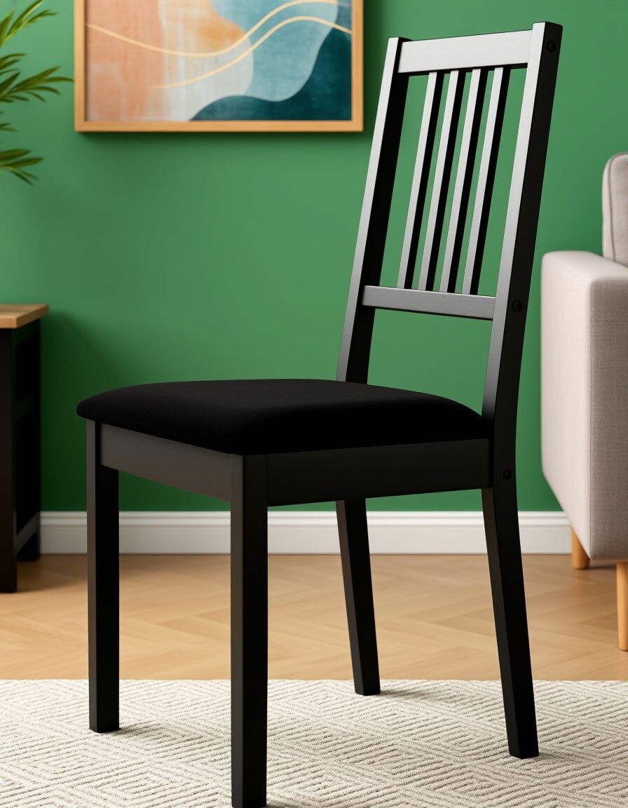 Чехол на стул Берье IKEA (ИKEA) темный на сиденье Защитный съемный на сидушку трапеция практичный