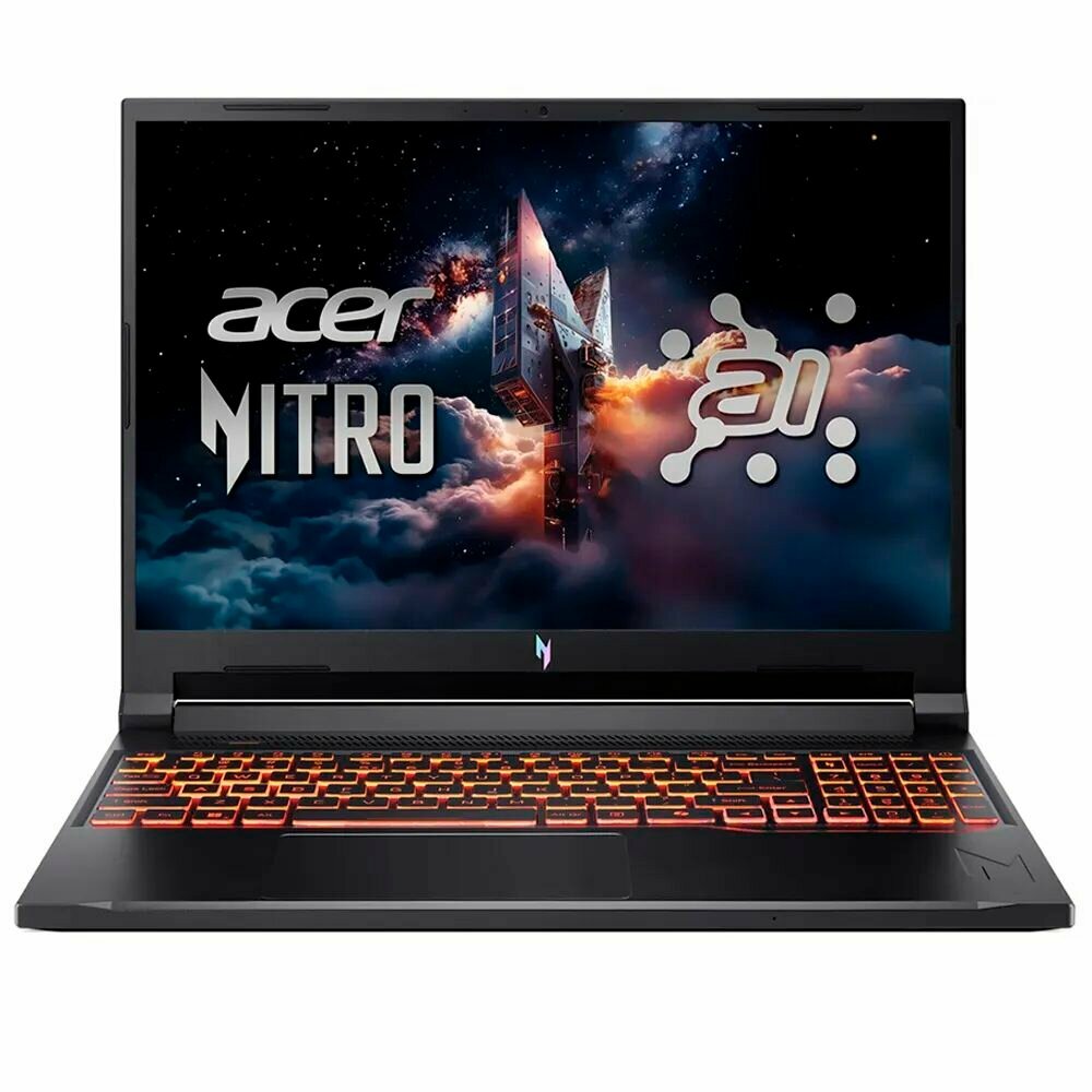 Игровой ноутбук Acer Nitro V 16 ANV16-72-72ZY 16" (1920x1200) IPS, Intel Core 7 240H, 16GB DDR5, 512GB SSD, RTX 5070 8GB, Windows 11, black (NH. U2FAA.002)