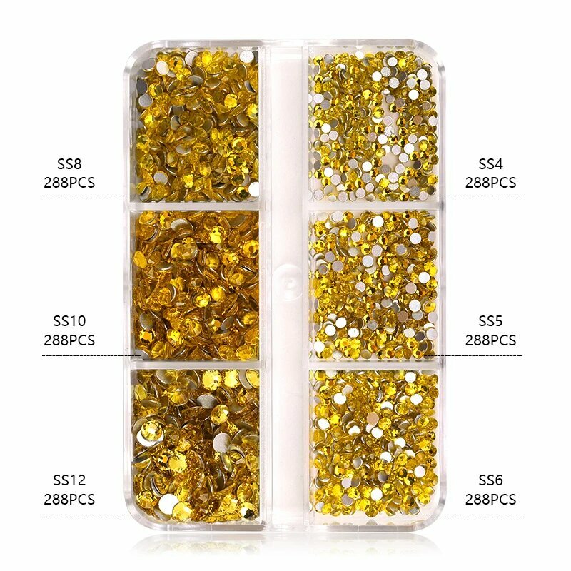 Стразы Citrine набор 1728 шт.