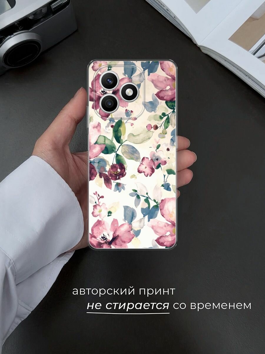 Чехол на Honor X8d / Хонор X8d с принтом Акварельная нежность — фото 1