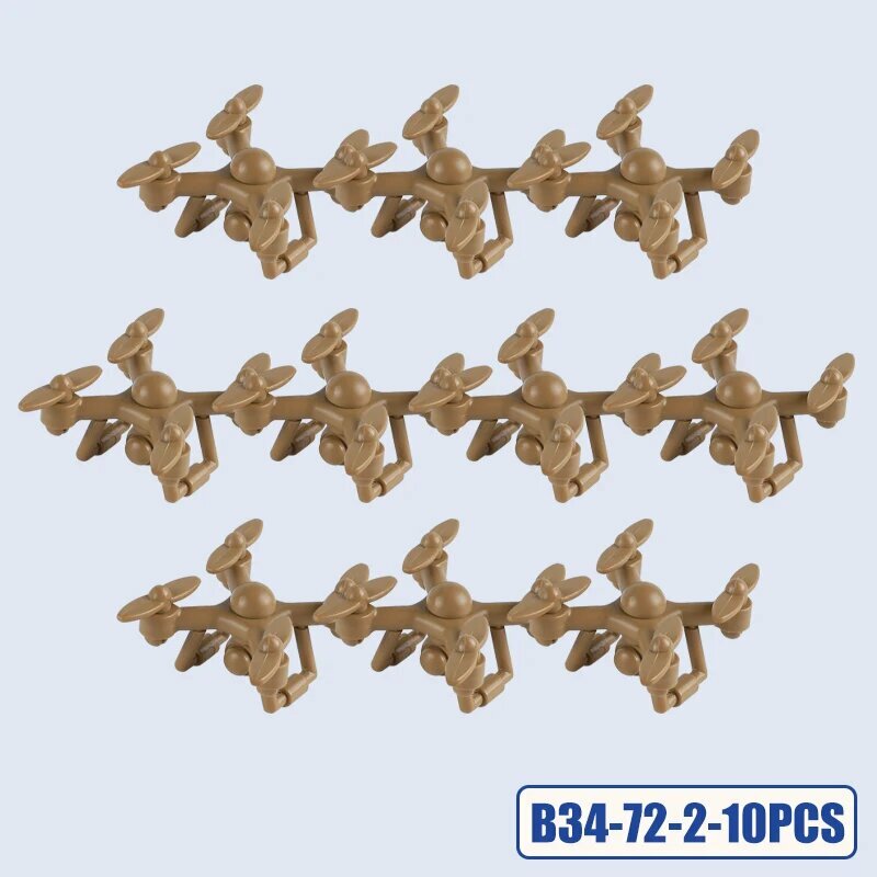 Бежевые военные блоки BRICKPANDA B34-72-2-10PCS