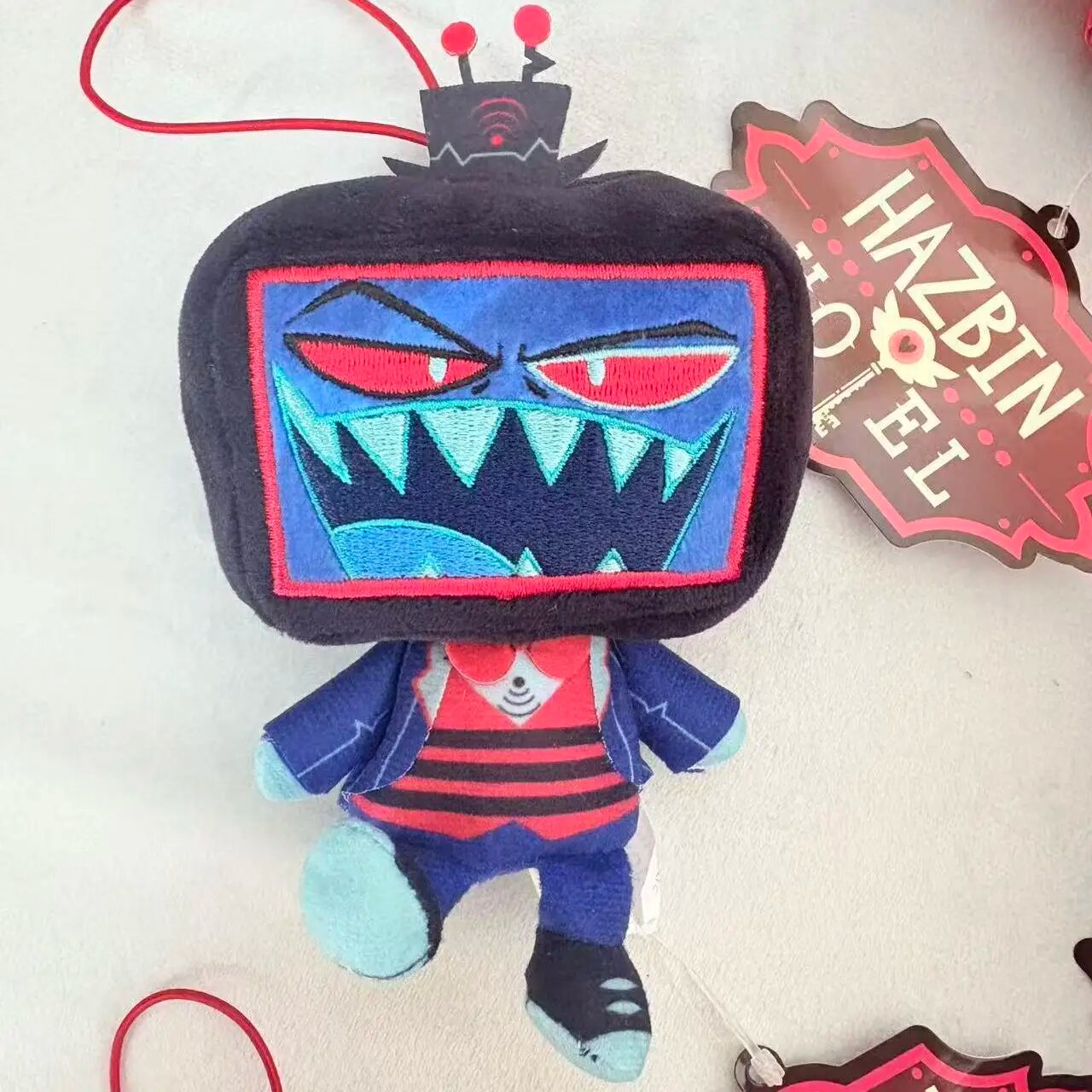 Плюшевая подушка-игрушка Аластор WONST из аниме Hazbin Hotel Темно-синий, Vox