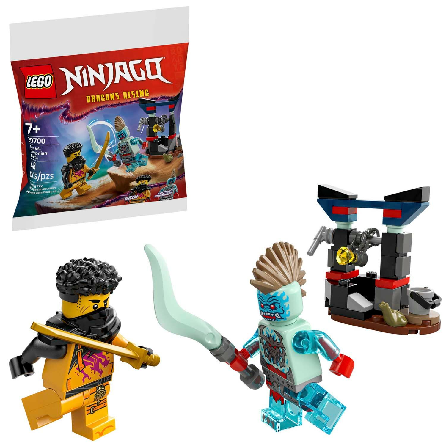 Конструктор детский LEGO Ninjago Арин и битва драконов, 48 деталей, возраст 7+ (упаковка-Polybag), 30700