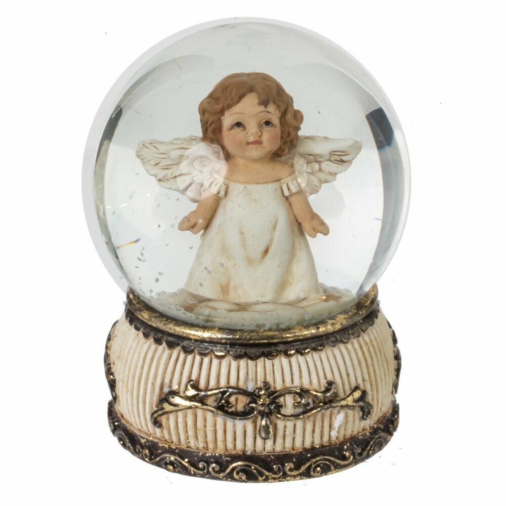 Фигурка декор в стекл шаре Ангел, D 6.5 см, 6,5х6,5х9 см KSM-936368