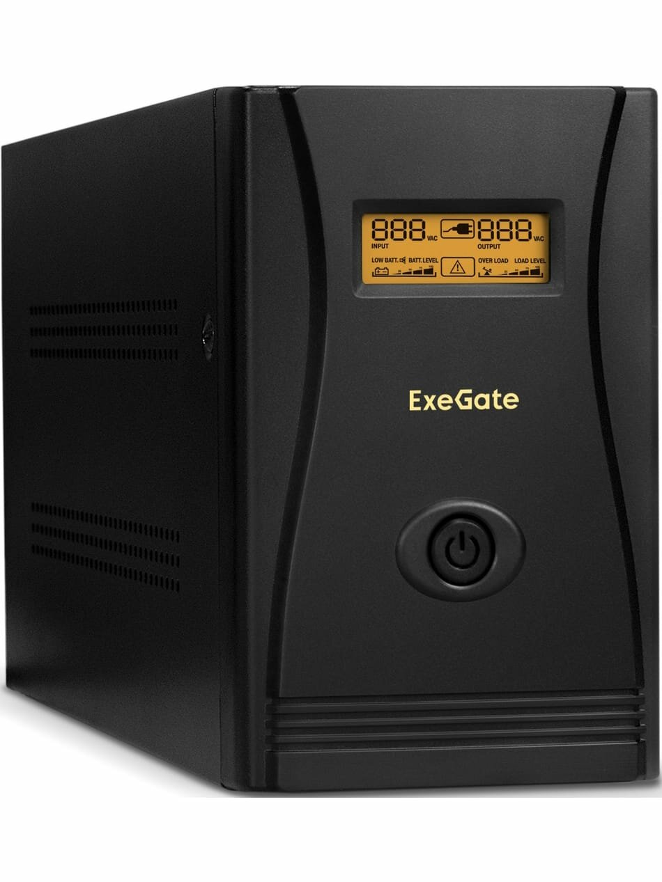 Exegate EP285501RUS ИБП ExeGate SpecialPro Smart LLB-1500. LCD. AVR. C13. RJ <1500VA/950W, LCD, AVR, 6*IEC-C13, RJ45/11, Black>