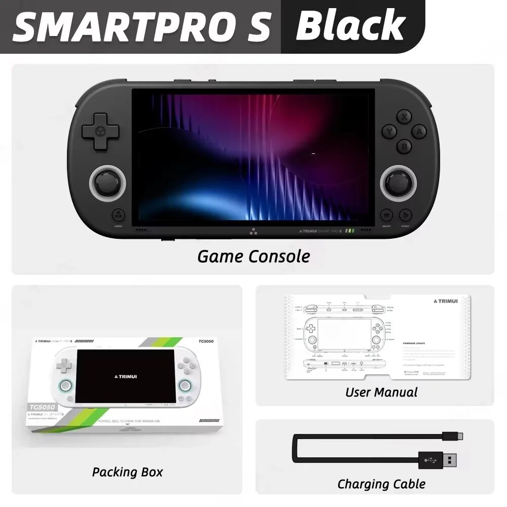 SmartPro S Black, портативная игровая консоль 64G(10K Games)