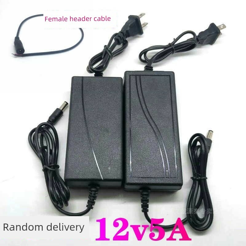 Адаптер питания 220В AC в 12В DC с USB Type A женским разъемом - 5А, подходит для бытовых приборов, пылесоса,