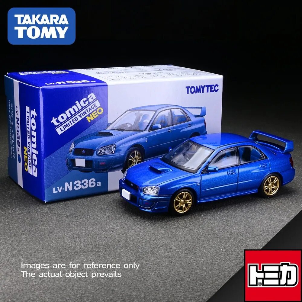 Машинка Tomytec 1/64 Tomica Limited Vintage(TLV) LV-N336a Subaru WRX STI (Blue) Alloy Car Model Collection Gift