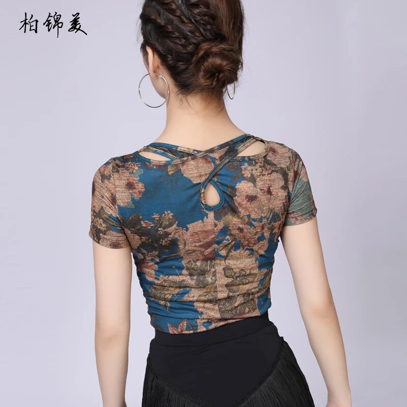 Топ для латиноамериканских танцев, размер L, цвет orchid clothes