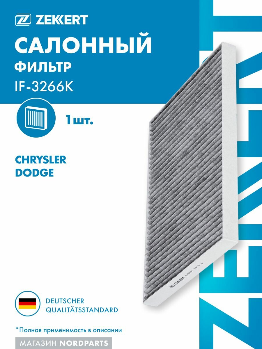 Фильтр салон. угольн. Chrysler Voyager IV 00-, Pacifica 03-, Dodge Caravan 90-