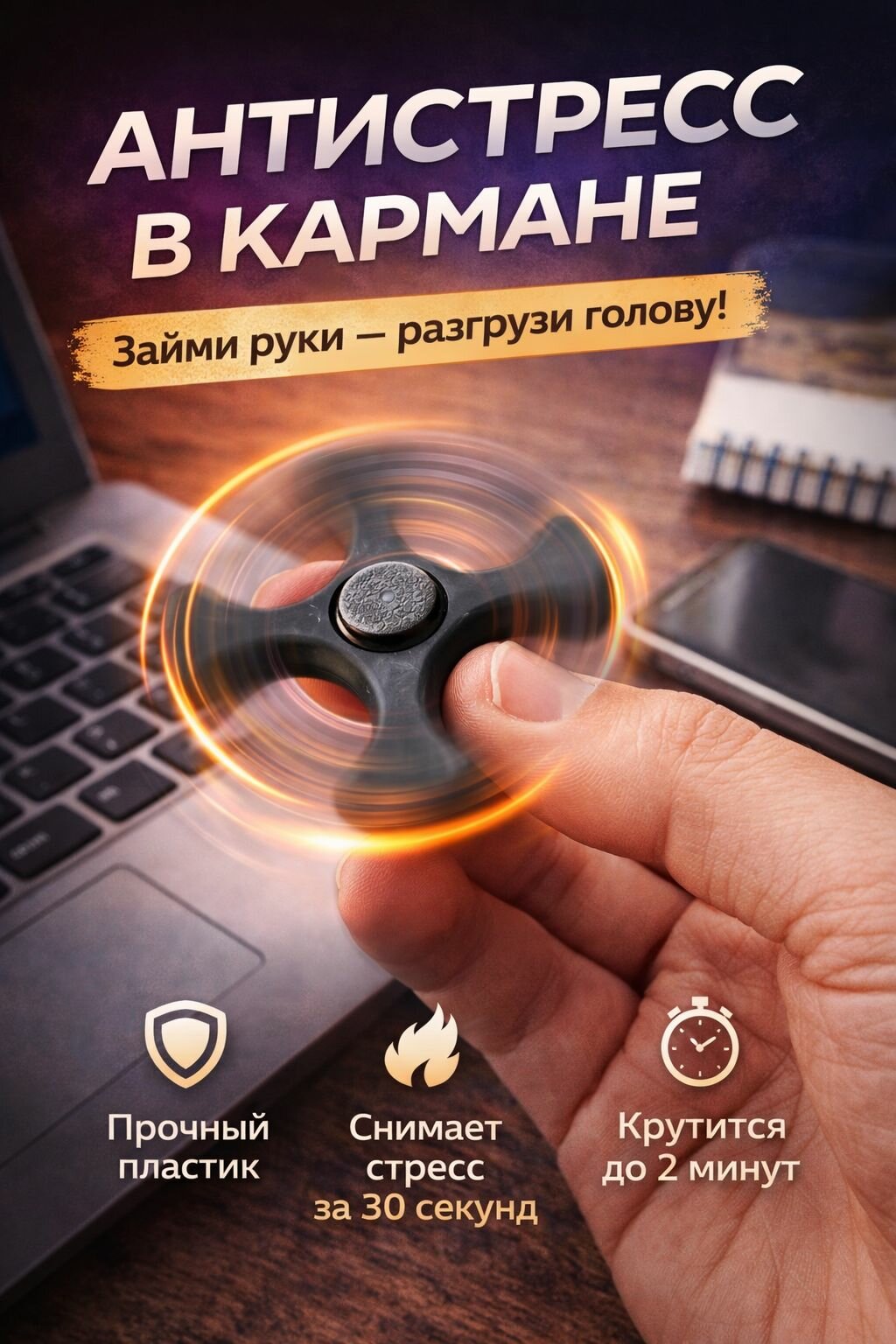 Антистресс спиннер ручной мин