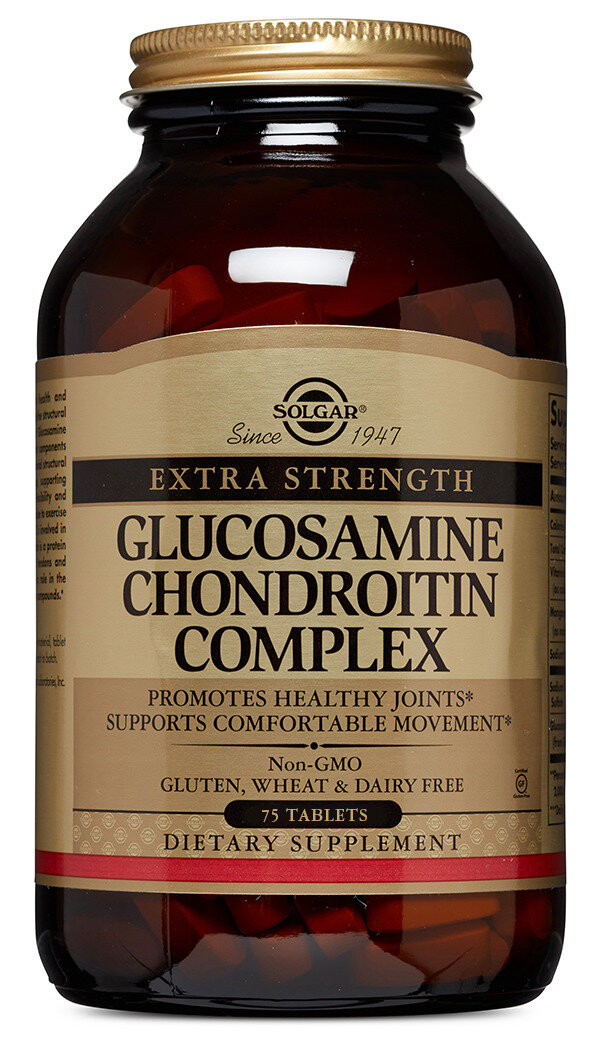 Solgar, Extra Strength Glucosamine Chondroitin Complex, Комплекс с глюкозамином и хондроитином, 75 таблеток