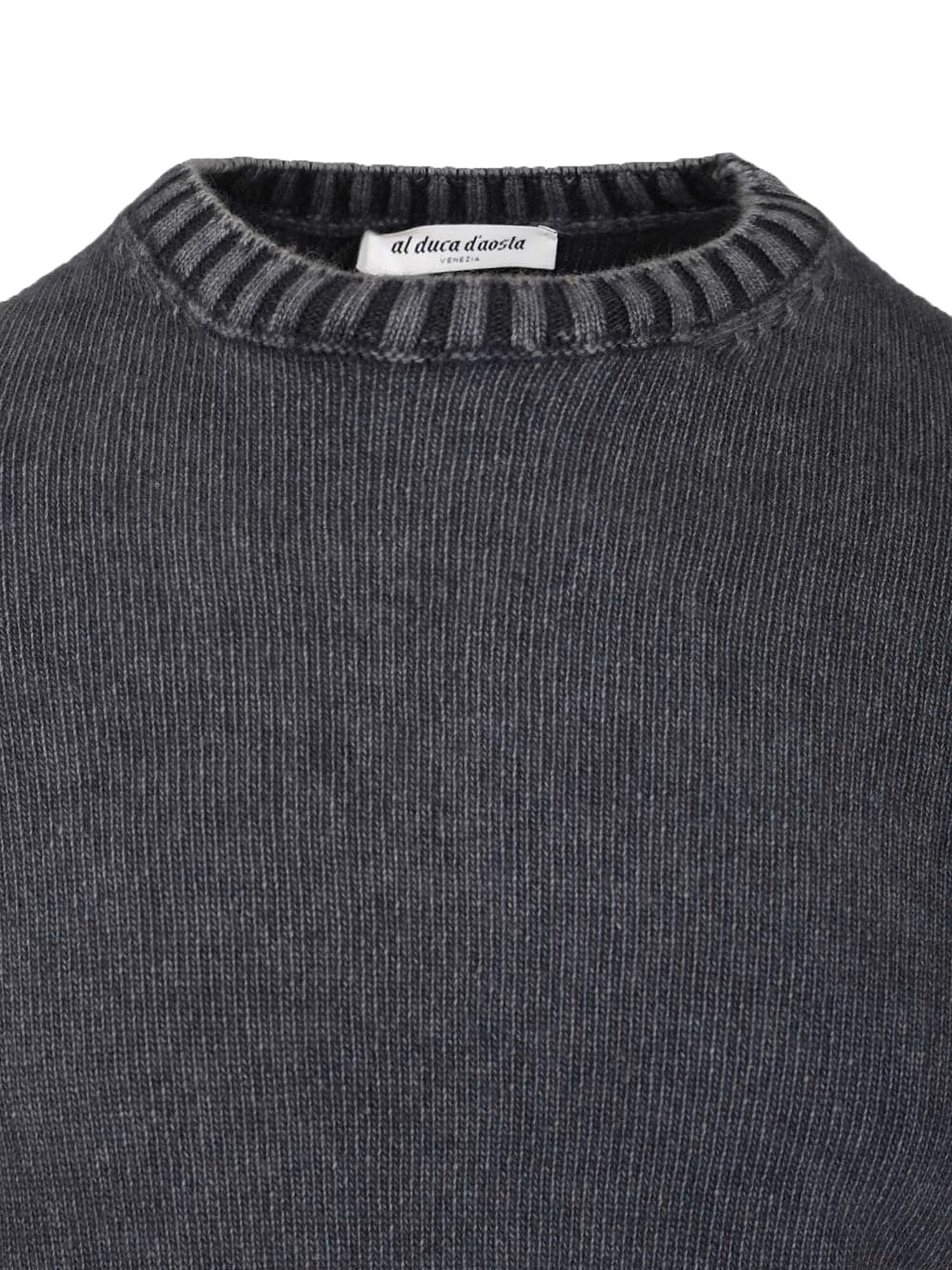 Свитер al duca d'aosta Ribbed-trim crew-neck sweater, размер 46, , grey — фото 1