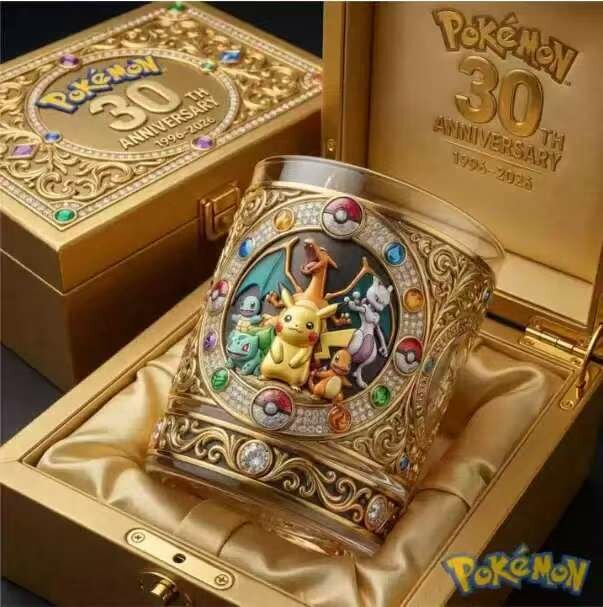 Стакан для виски в честь 30-летия Pokemon (1996-2026)