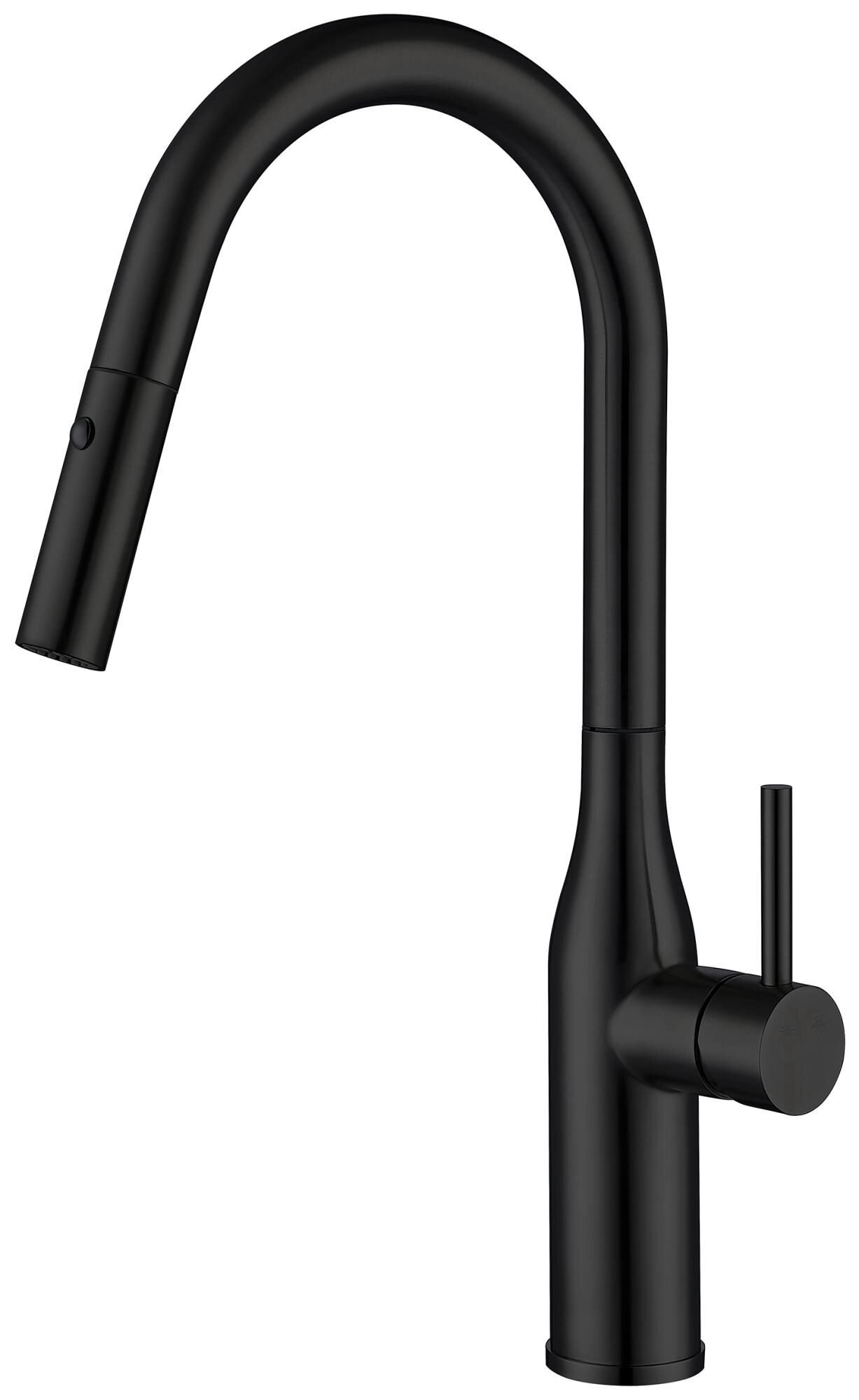 Смеситель для кухни с выдвижной лейкой Gappo G4398-46, черный
