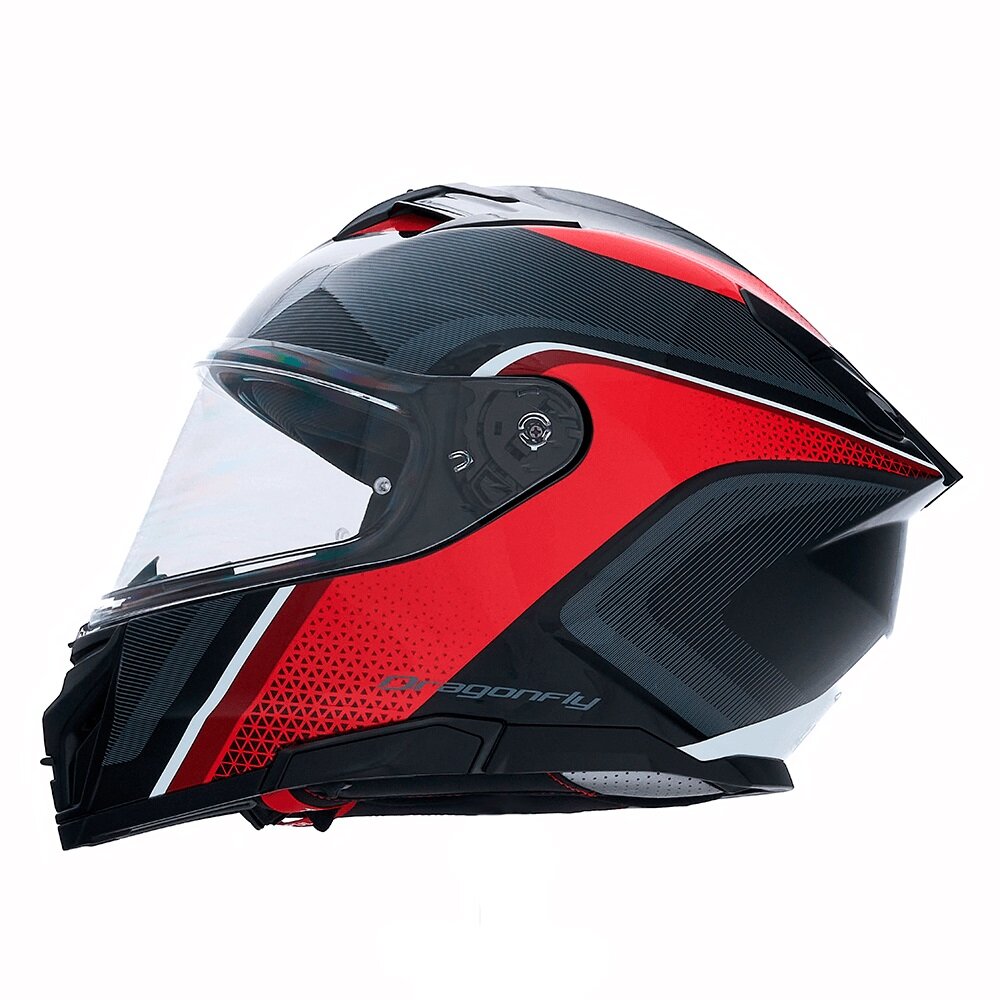 Мотошлем DragonFly DF-T Red. M. Черный-красный