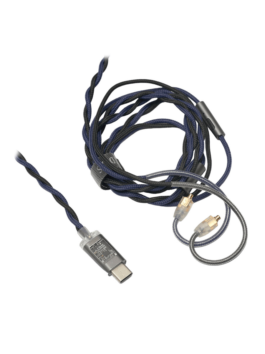 Hidizs ST2 PRO MMCX с микрофоном, черный/синий, кабель для наушников