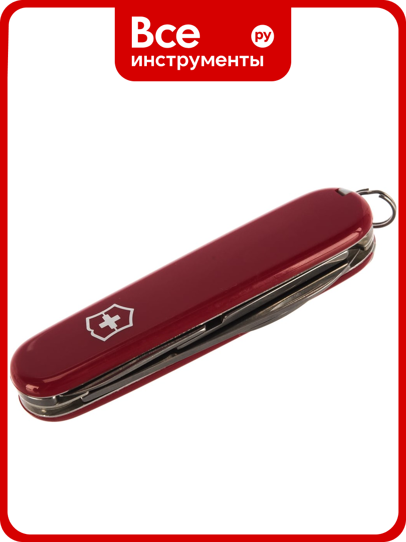 Швейцарский нож Victorinox Compact 1.3405 красный, армейский, лезвие из нержавеющей стали, включает нож, отвертку