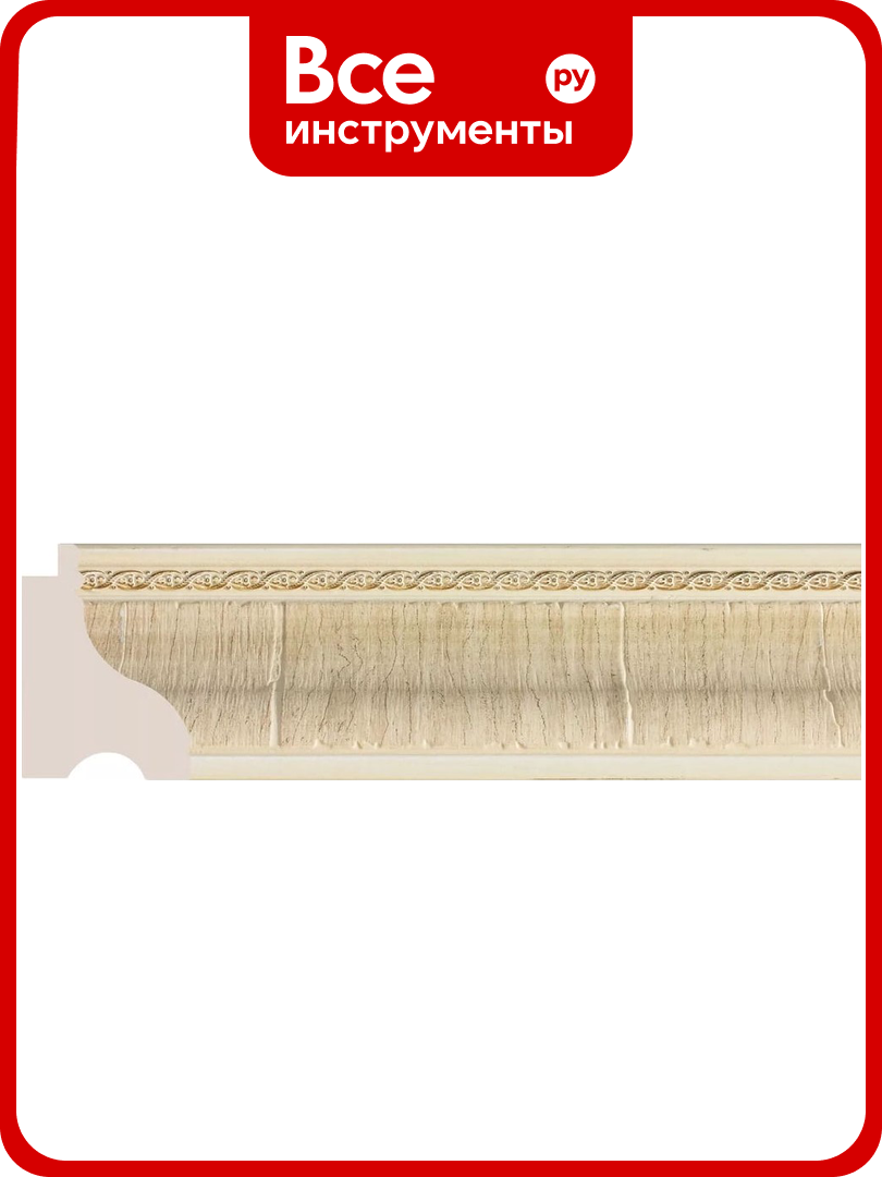 Плинтус Cosca Decor 175-6 интерьерный багет, 60 мм, дуб беленый СПБ016775