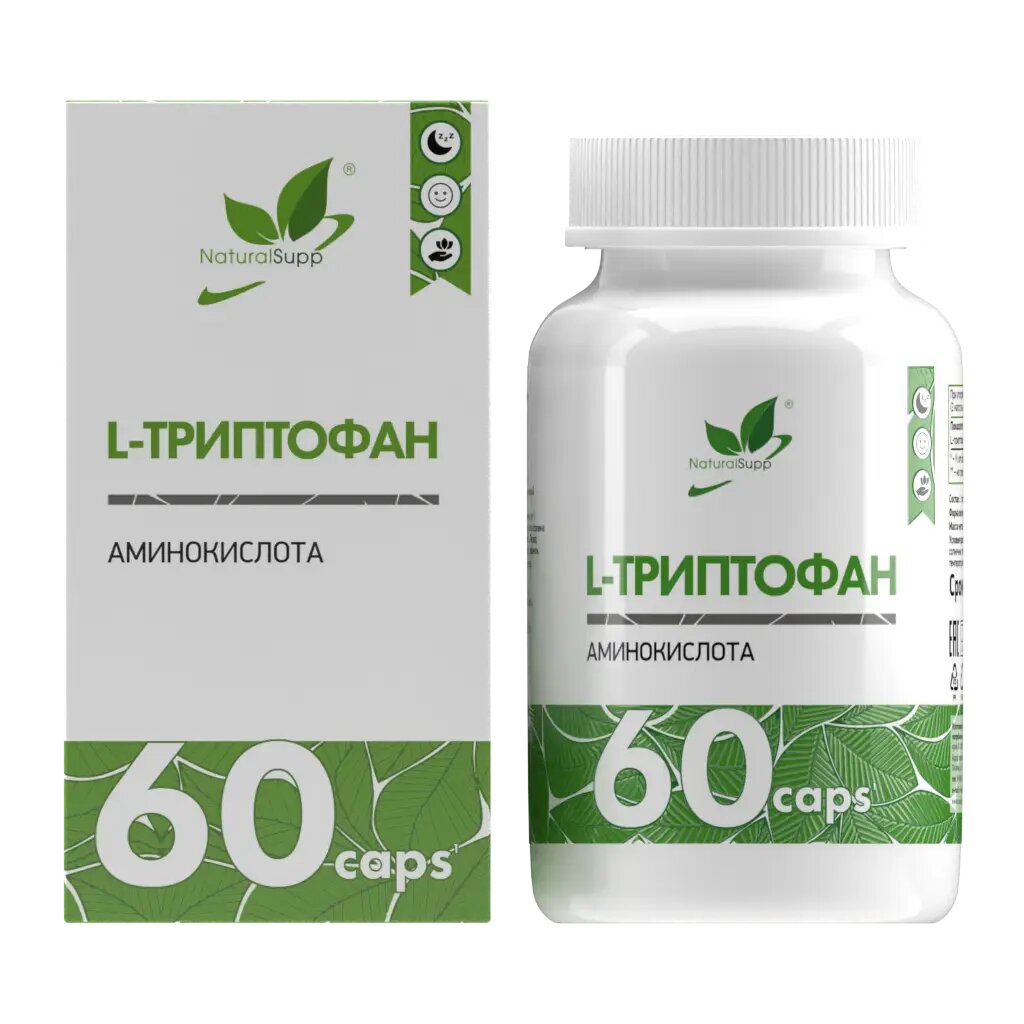 NaturalSupp L-Триптофан/L-Tryptophan Naturalsupp капсулы по 500 мг 60 шт