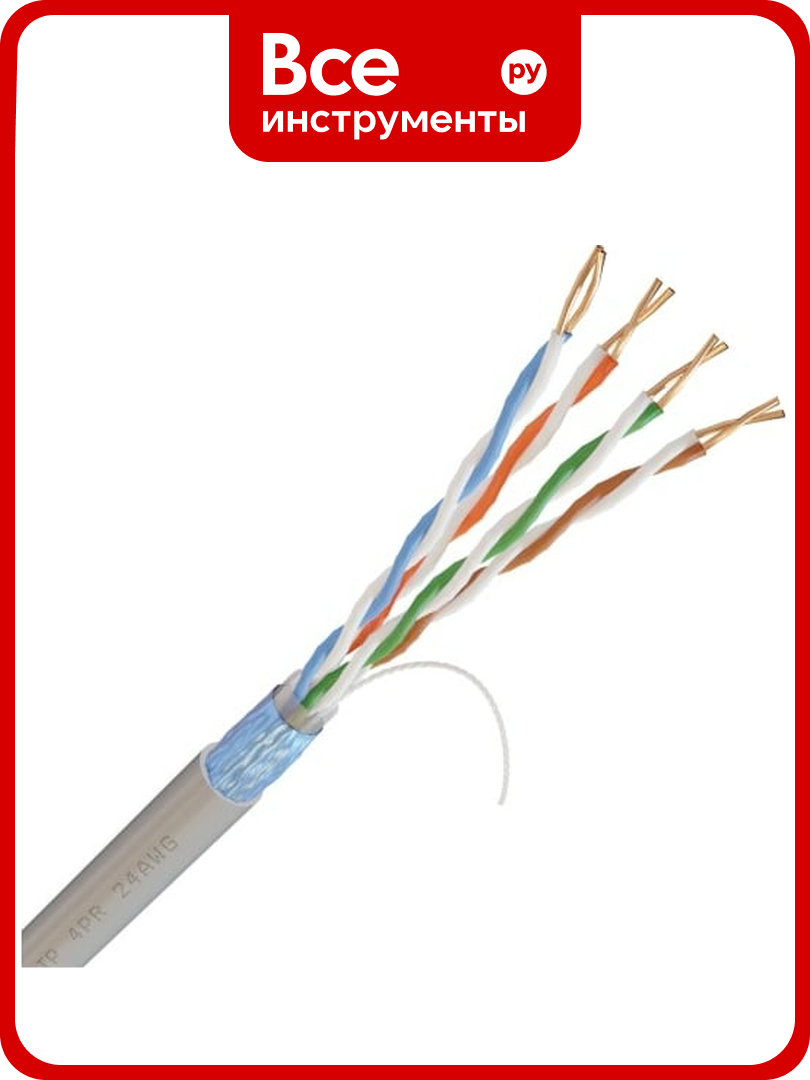 Кабель Netlink NL-CU FTP 4PR STANDART 24 AWG CAT5e 305м внутренний белый УТ000002703,