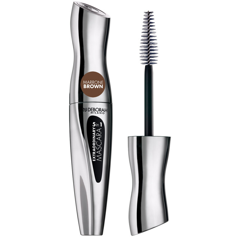 Тушь Deborah для ресниц 5 в 1 Extraordinary Mascara, тон: коричневый