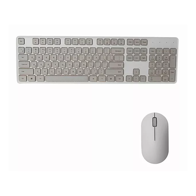 Клавиатура и мышка беспроводная Xiaomi Mijia Wireless Set 2 (WXJS02YM) (Русские буквы) White
