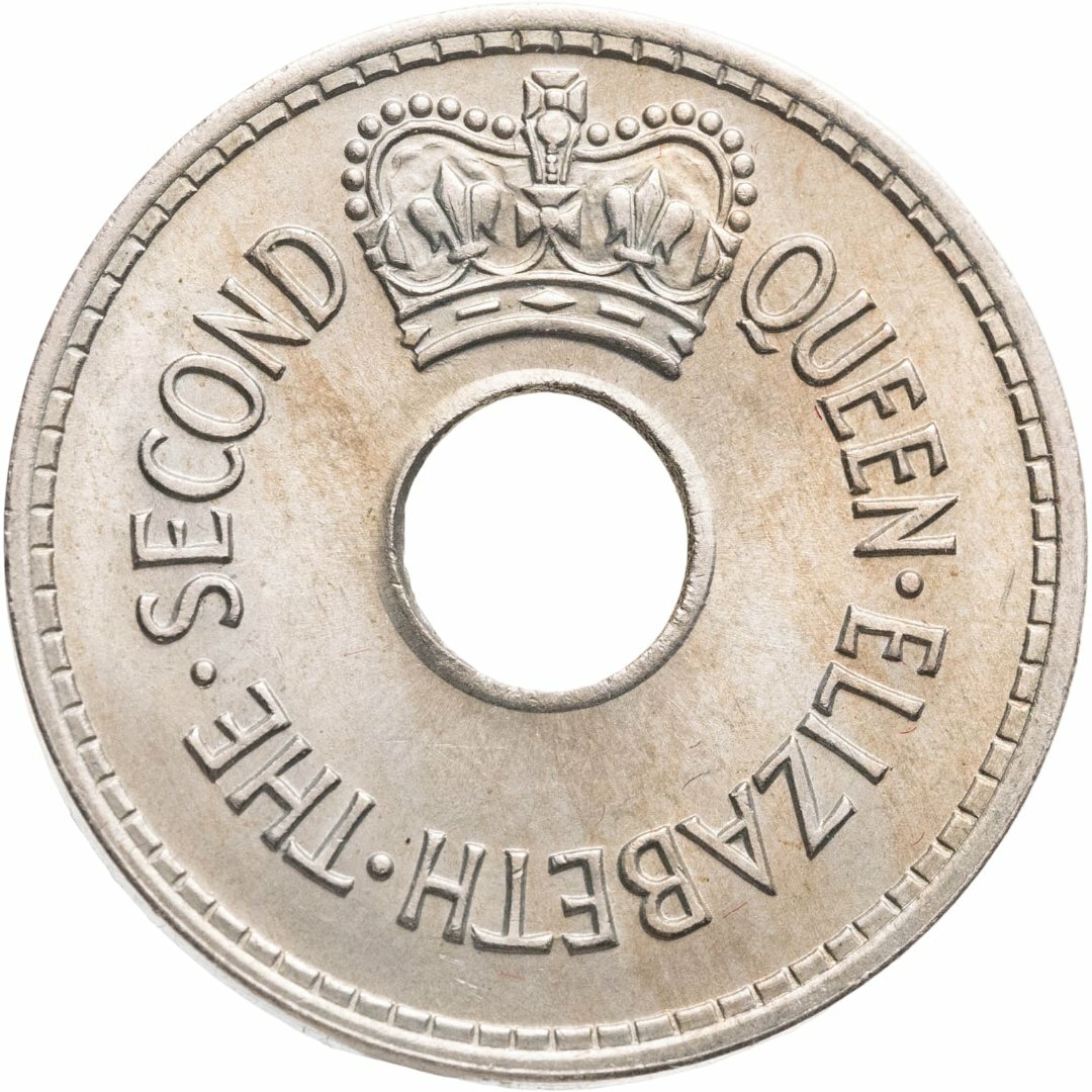 Фиджи 1 пенни penny 1967, Мельхиор медь-никель, в сохранности XF