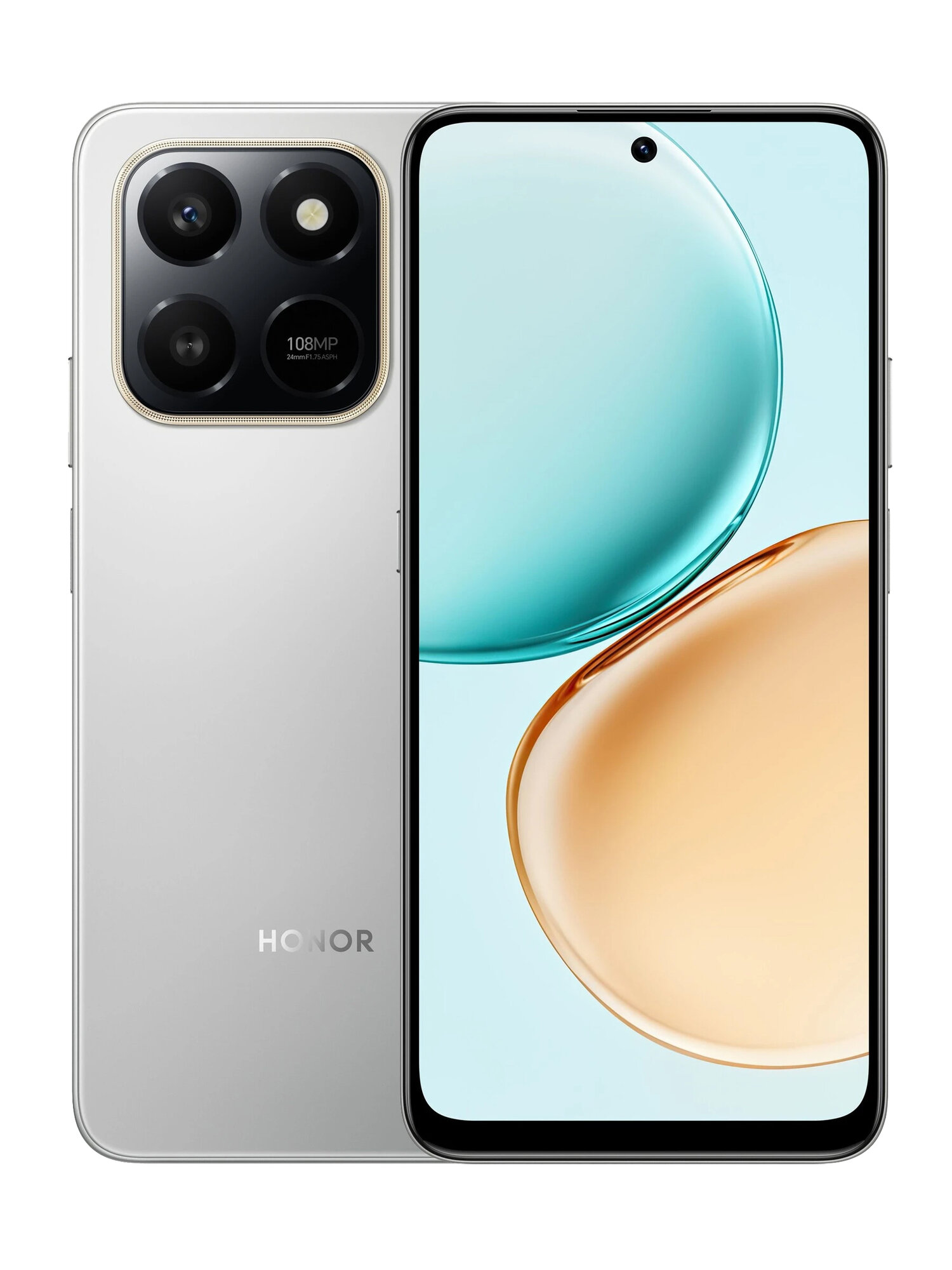 Мобильный телефон Honor X7d, 8/256 Гб, 6,77", 5109BXJU, серебристый