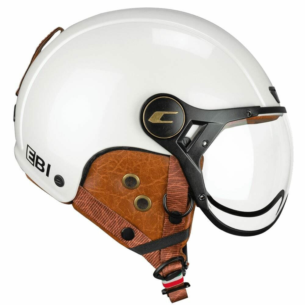 DECATHLON шлем защитный EBI VINTAGE, коричневый/белый, xl/61 см