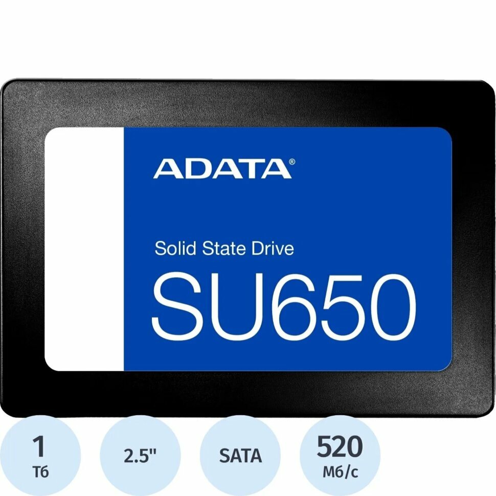SSD накопитель ADATA SU650 2.5 SATA 1TB(ASU650SS-1TT-R), 2327057