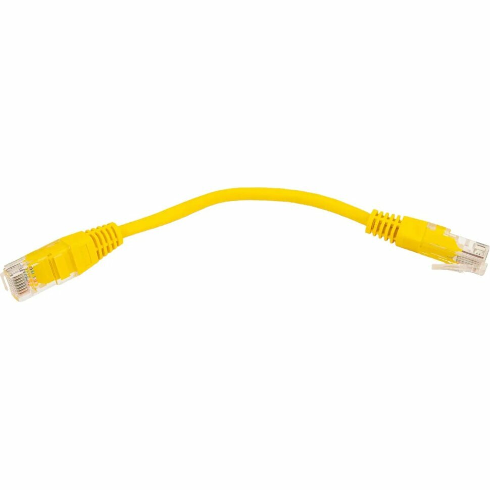Патч-корд TWT TWT-45-45-0.15-YL UTP кат.5e, 0.15 м, желтый, 2125712