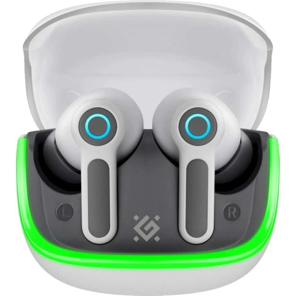 Наушники Defender CyberDots 290 белый, игровые TWS, Bluetooth, 2357305