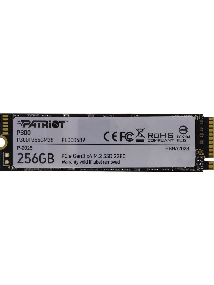 SSD-накопитель M.2 Patriot P300 256 ГБ NVME 2280