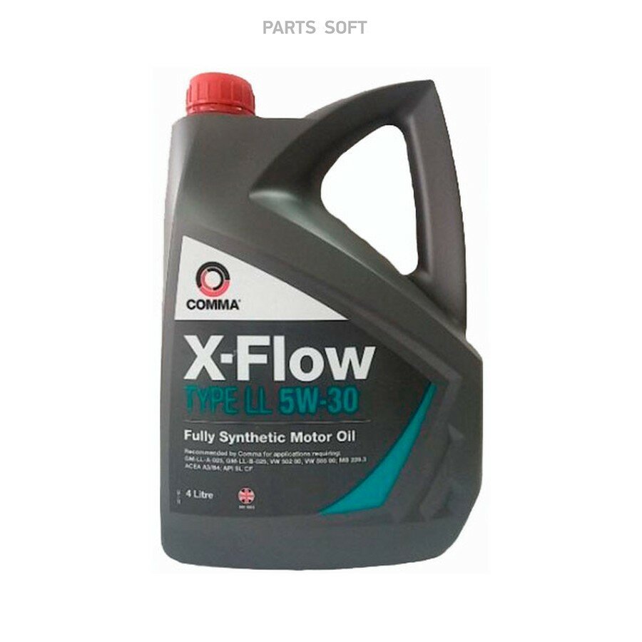 Масла моторные COMMA 5W30 4L X-FLOW TYPE LL (Великобритания), XFLL4L от официального дистрибьютора, COMMA, артикул XFLL4L