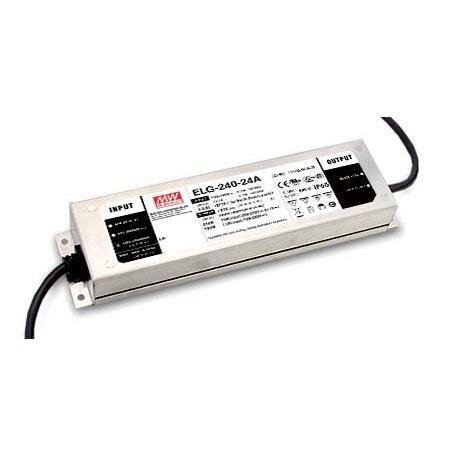 Драйвер 240Вт 24В для LED ленты Meanwell ELG-240-24A IP65 244x71x37.5мм VARTON ELG-240-24A